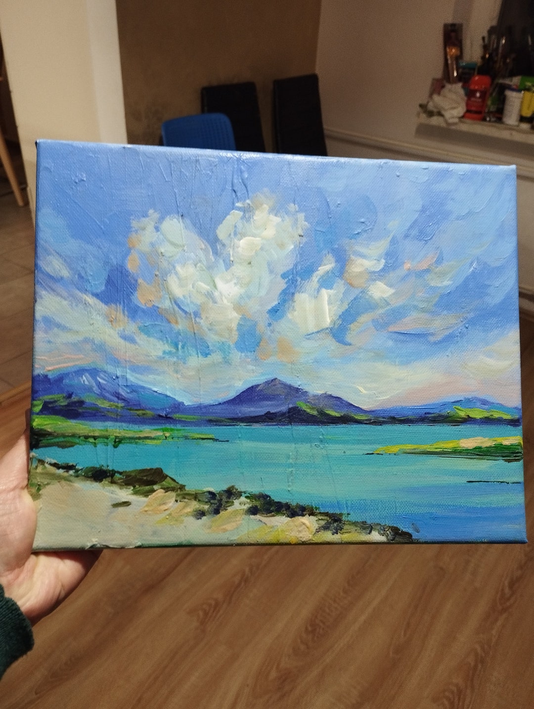 Landscape Warm Sea Acrylic Canvas - Etsy