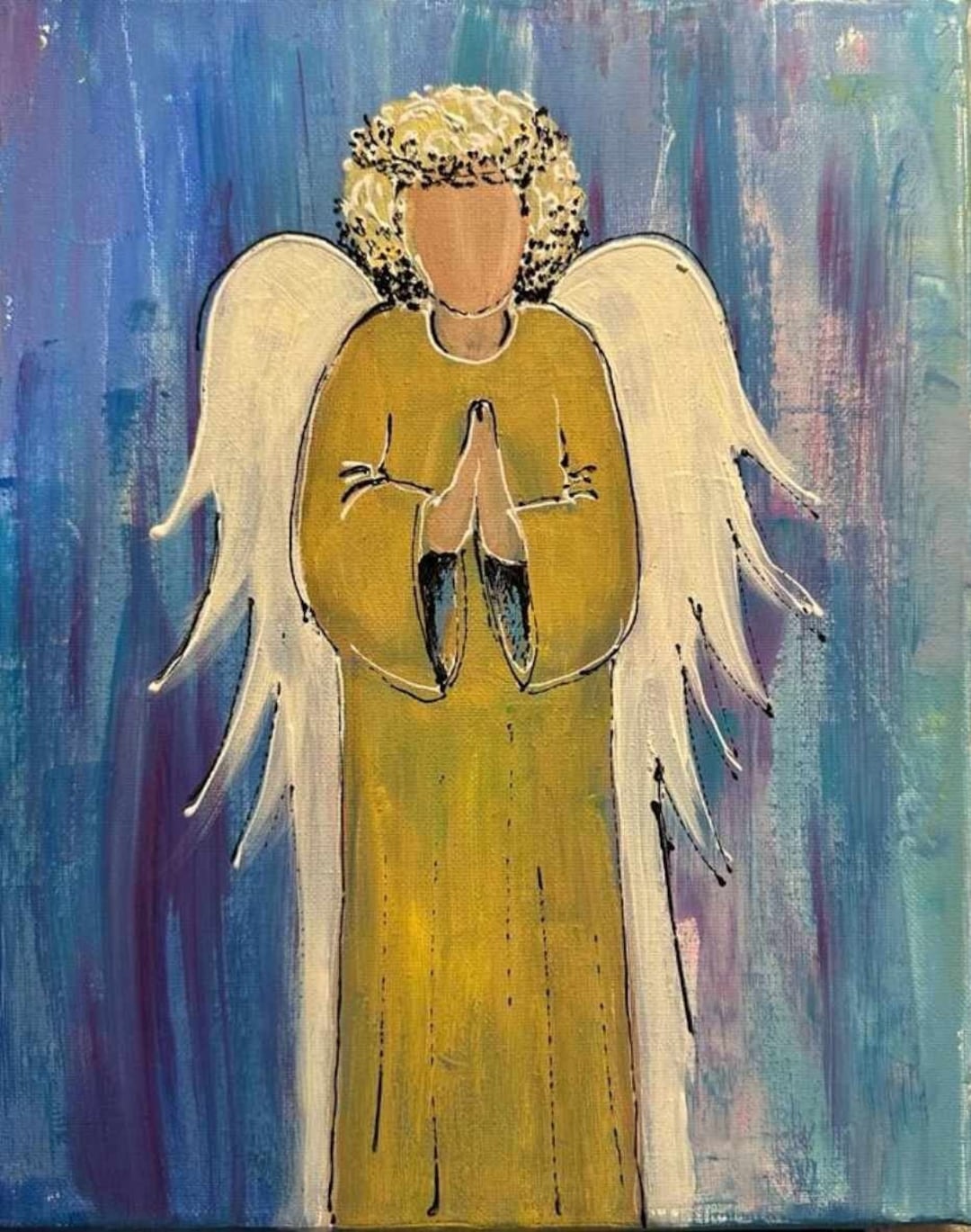 Acrylic Painting angel Mini Painting - Etsy