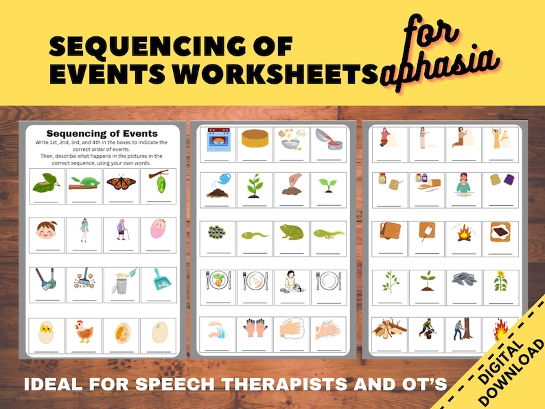 Sequencing of Events Printable Worksheets, Cognitive Memory Therapy for ...