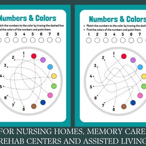 2 Cognitive Worksheets, Activity for Seniors, Easy Worksheet, for ...