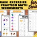 10 Cognitive Worksheets, Fraction Math ,activity Seniors, Easy ...