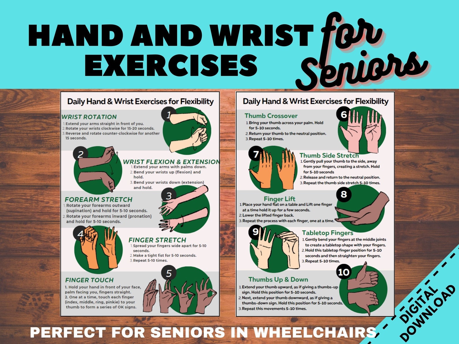 Hand & Wrist Exercises for Seniors, Exercise for Elderly, Physical ...