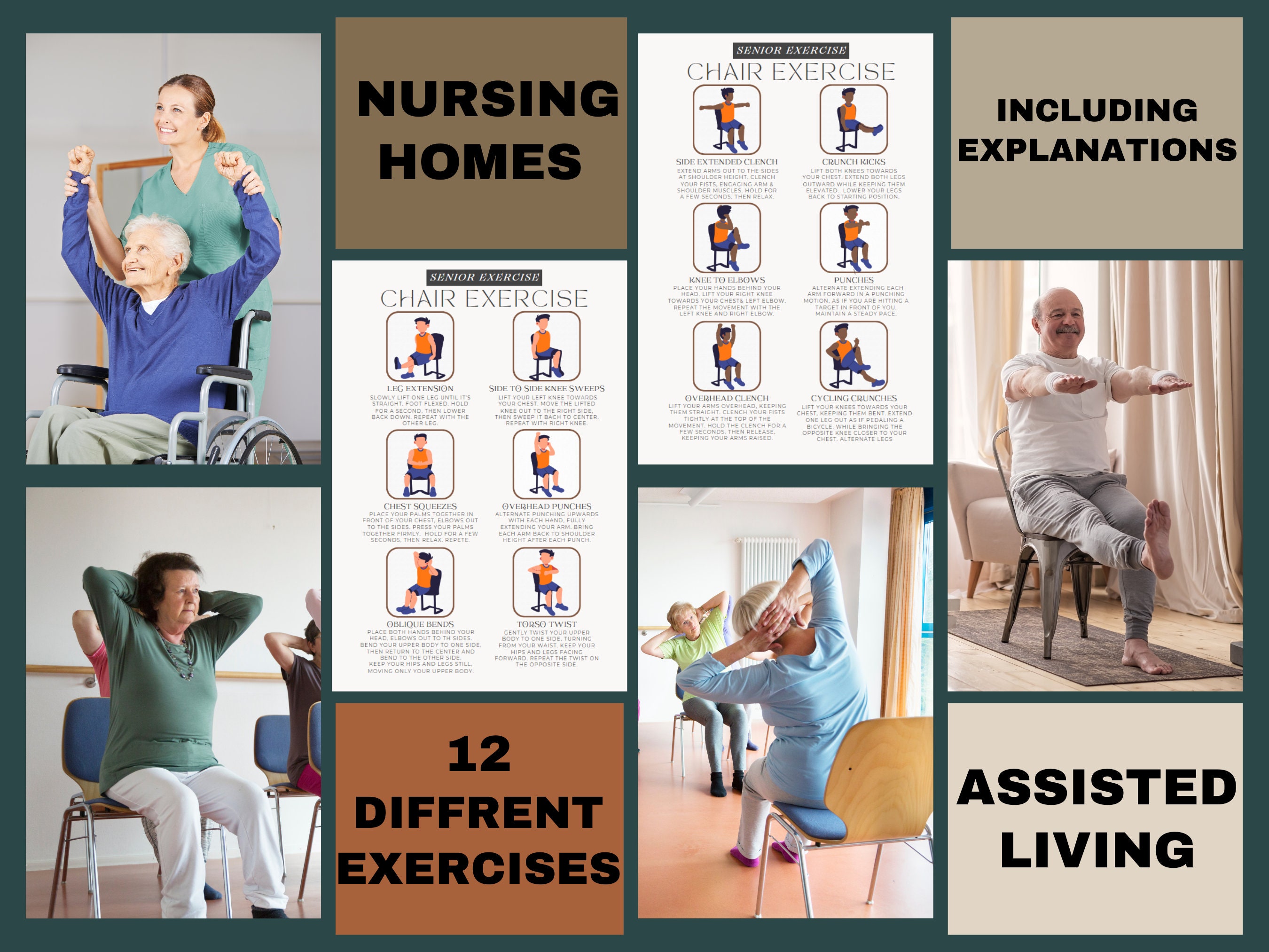 Chair Exercise Guide for Seniors, Workout for Elderly, Physical Therapy ...