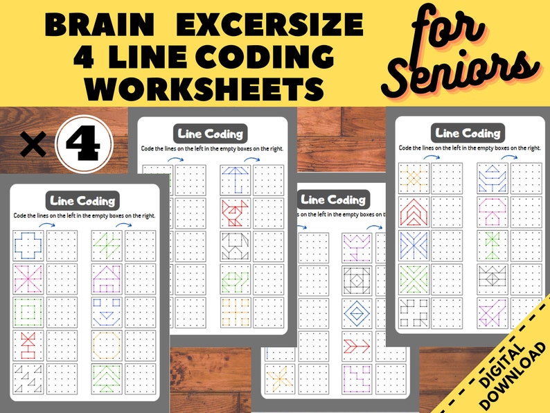 4 Cognitive Worksheets ,activity Seniors Large Print, Easy Worksheet ...