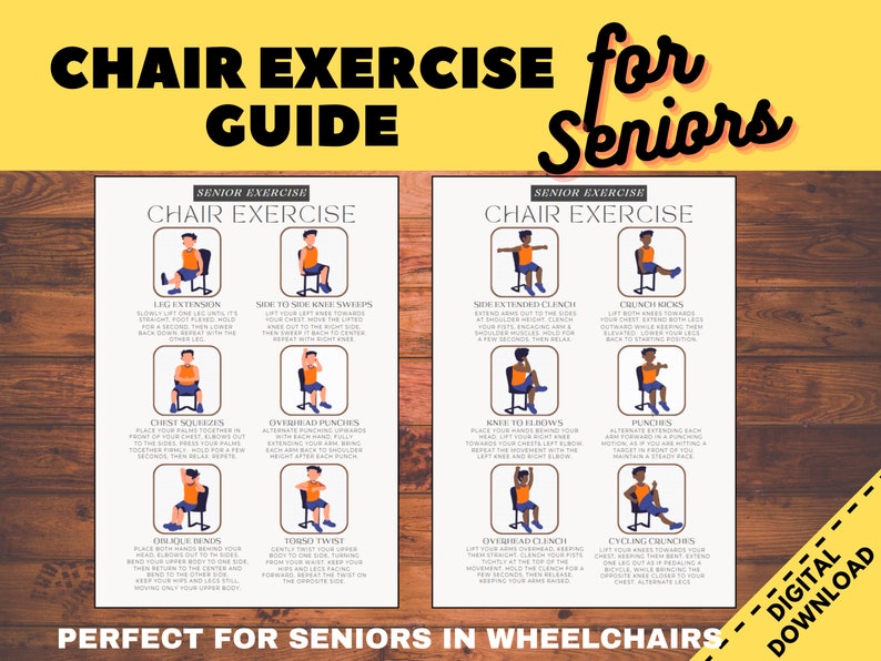Chair Exercise Guide for Seniors, Workout for Elderly, Physical Therapy ...