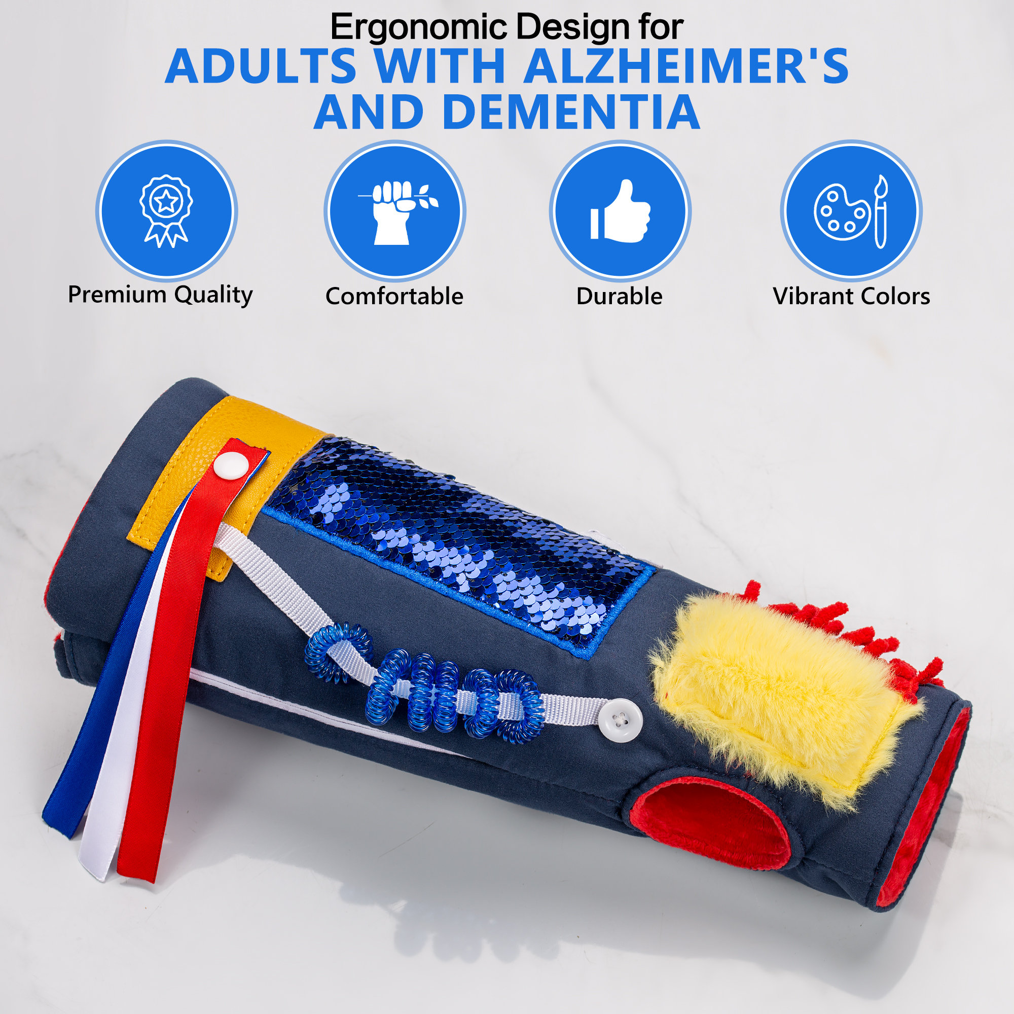 Sensory Sleeve, Twiddle Muff, Dementia Activities for Elderly, Fidget ...