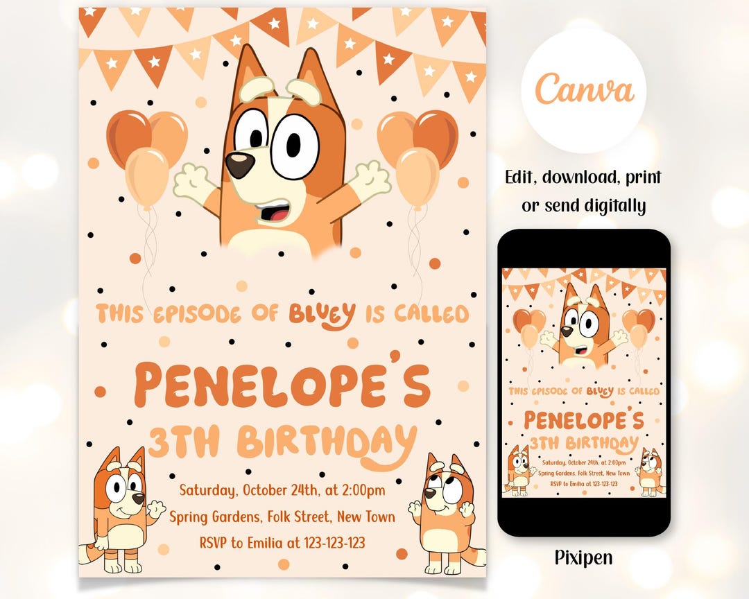 Bingo Birthday Invitation Editable Bingo Birthday Party Invitation ...