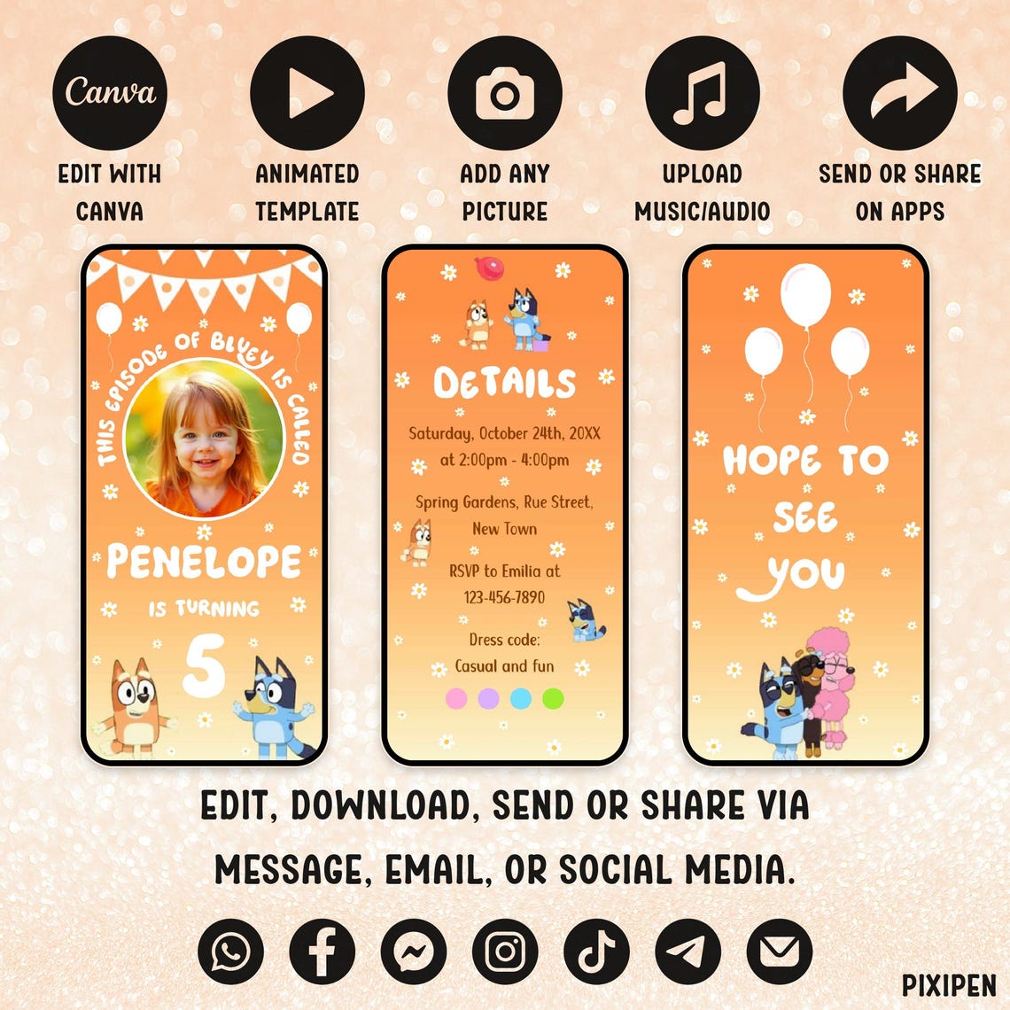 Bingo Birthday Invitation Bingo Animated Birthday Invitation Editable ...