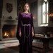 Elven Purple Velvet Dress Medieval Fantasy Gown Renaissance Cosplay ...
