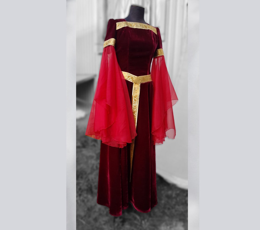 Medieval Fantasy Dress Women's Role Play Costume - Etsy