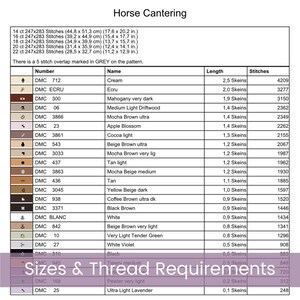 Cantering Horse Cross Stitch Pattern, Equestrian Decor, Watercolor ...