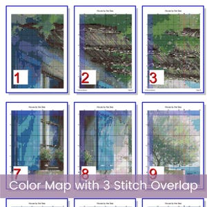 Beach House Veranda Cross Stitch Pattern, Coastal Full-coverage Design ...