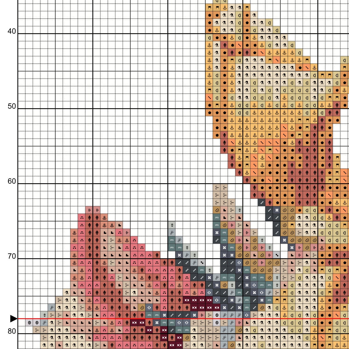 Graduation Cap Cross Stitch Pattern, Floral Graduation Cap Hibiscus ...