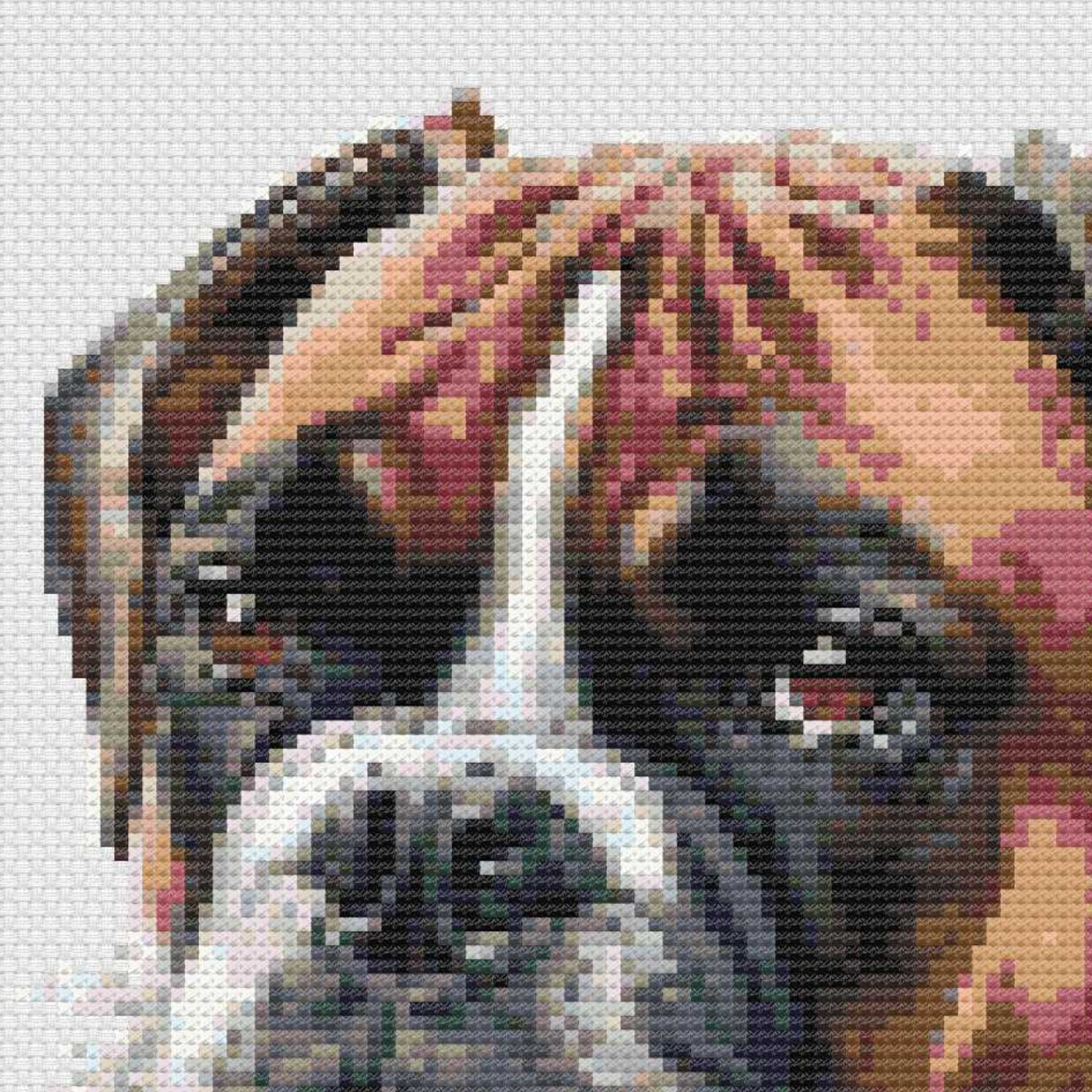 Boxer Dog Cross Stitch Pattern / Cute Boxer Dog Digital PDF Cross ...