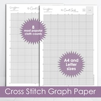Printable Graph Paper (70x100) - PDF - Cross Stitch Blank Template - A4 ...