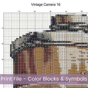 Vintage Camera Cross Stitch Pattern, Retro Photography Embroidery ...