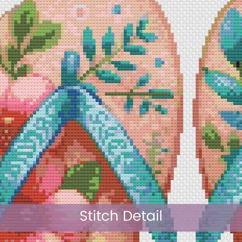 Floral Flip Flops Cross Stitch Pattern, Summer-inspired Decor, Summer Tropical Embroidery Design ...
