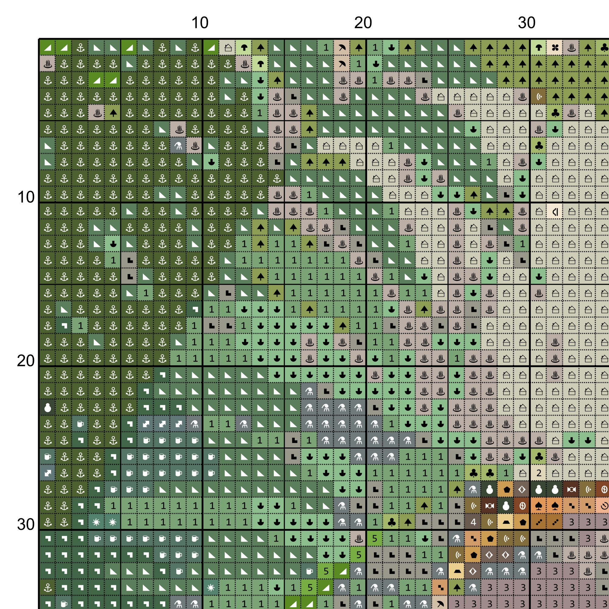 Puma Cross Stitch Pattern / Full Coverage Wild Animals PDF Cross Stitch ...