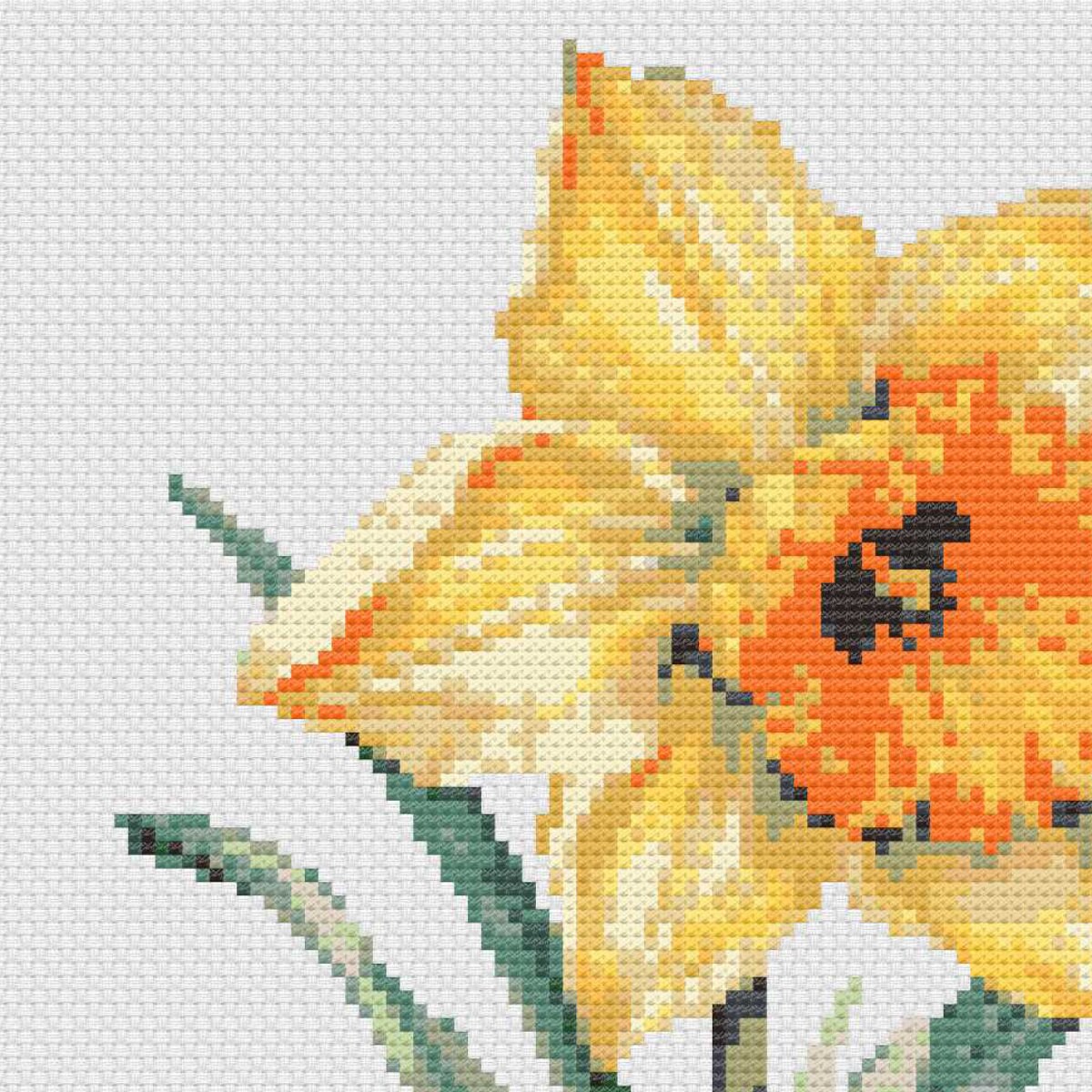 March Birth Month Flower Counted Cross Stitch PDF Pattern, Daffodil ...