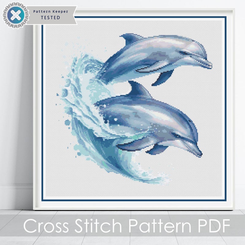 Dolphin Cross Stitch - Etsy
