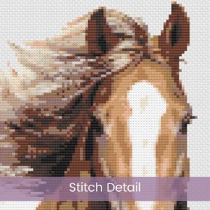 Cantering Horse Cross Stitch Pattern, Equestrian Decor, Watercolor ...