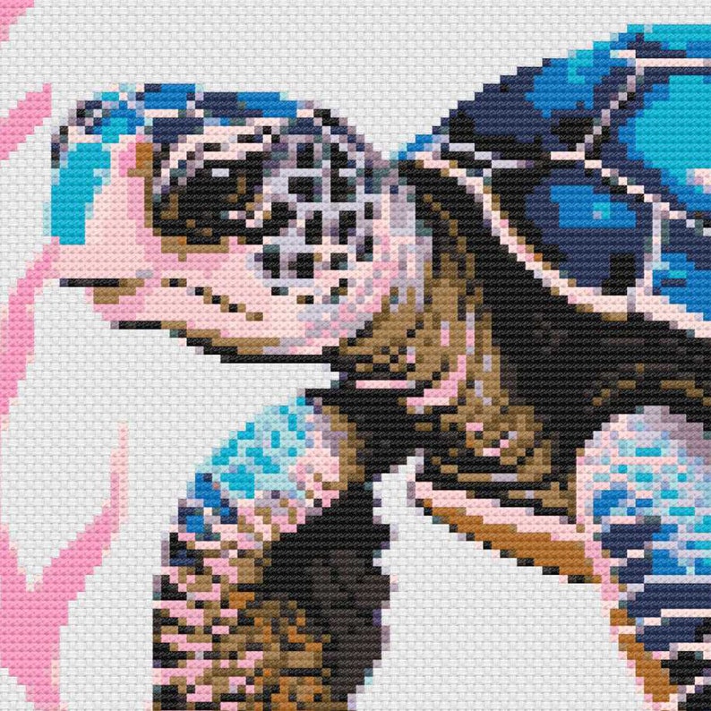 Sea Turtle Cross Stitch Pattern / Cute Sea Turtle Digital PDF Cross ...