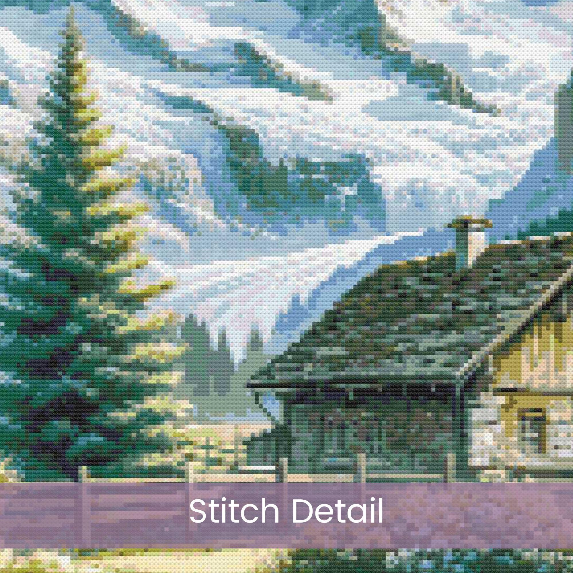 Swiss Alps Cross Stitch Pattern, Switzerland Alpine Country Digital ...
