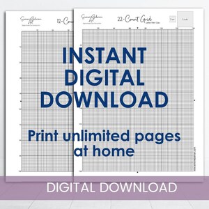 Printable Cross Stitch Graph Paper, Graph Paper for Cross Stitch 10, 11 ...