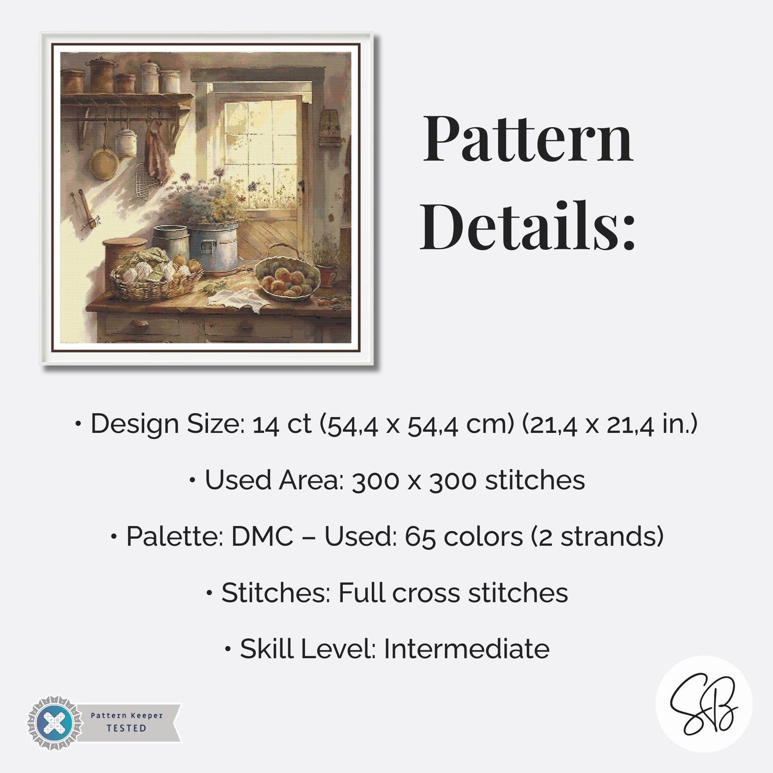 Country Kitchen Cross Stitch Pattern, Foodie Farmhouse Farm Decor Full ...