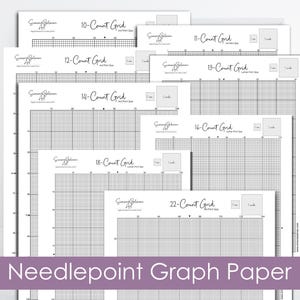 Printable Cross Stitch Graph Paper, Graph Paper for Cross Stitch 10, 11 ...