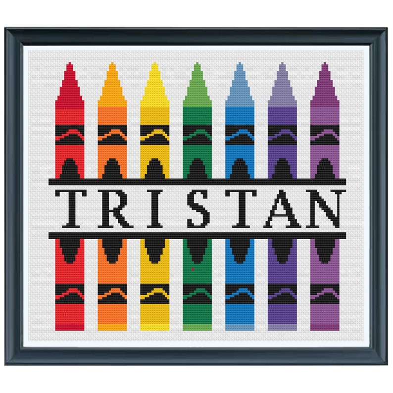 Crayon Alphabet Cross Stitch Chart / Digital PDF Pattern Download ...