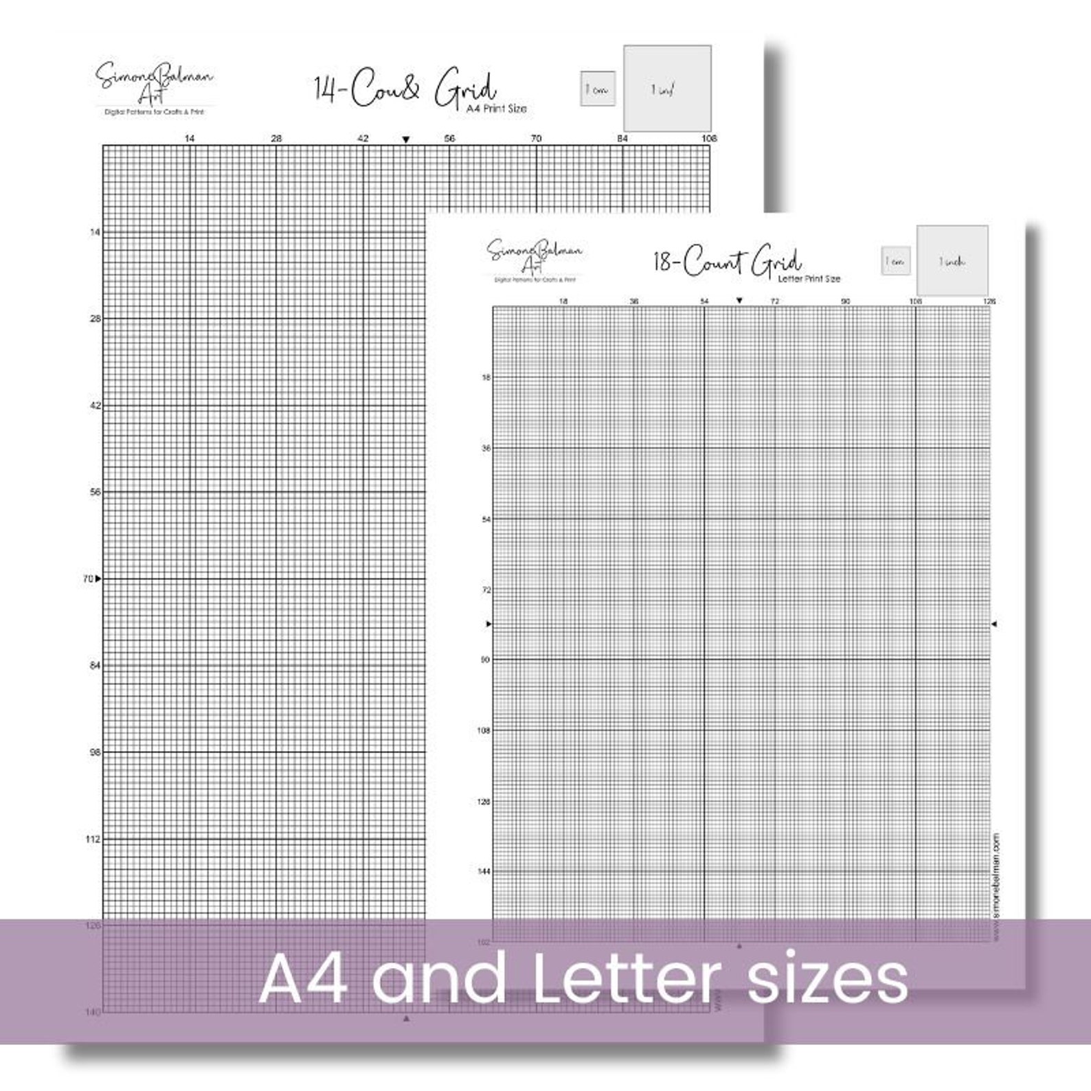 Printable Cross Stitch Graph Paper, Graph Paper for Cross Stitch 10, 11 ...