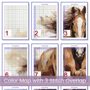 Cantering Horse Cross Stitch Pattern, Equestrian Decor, Watercolor ...