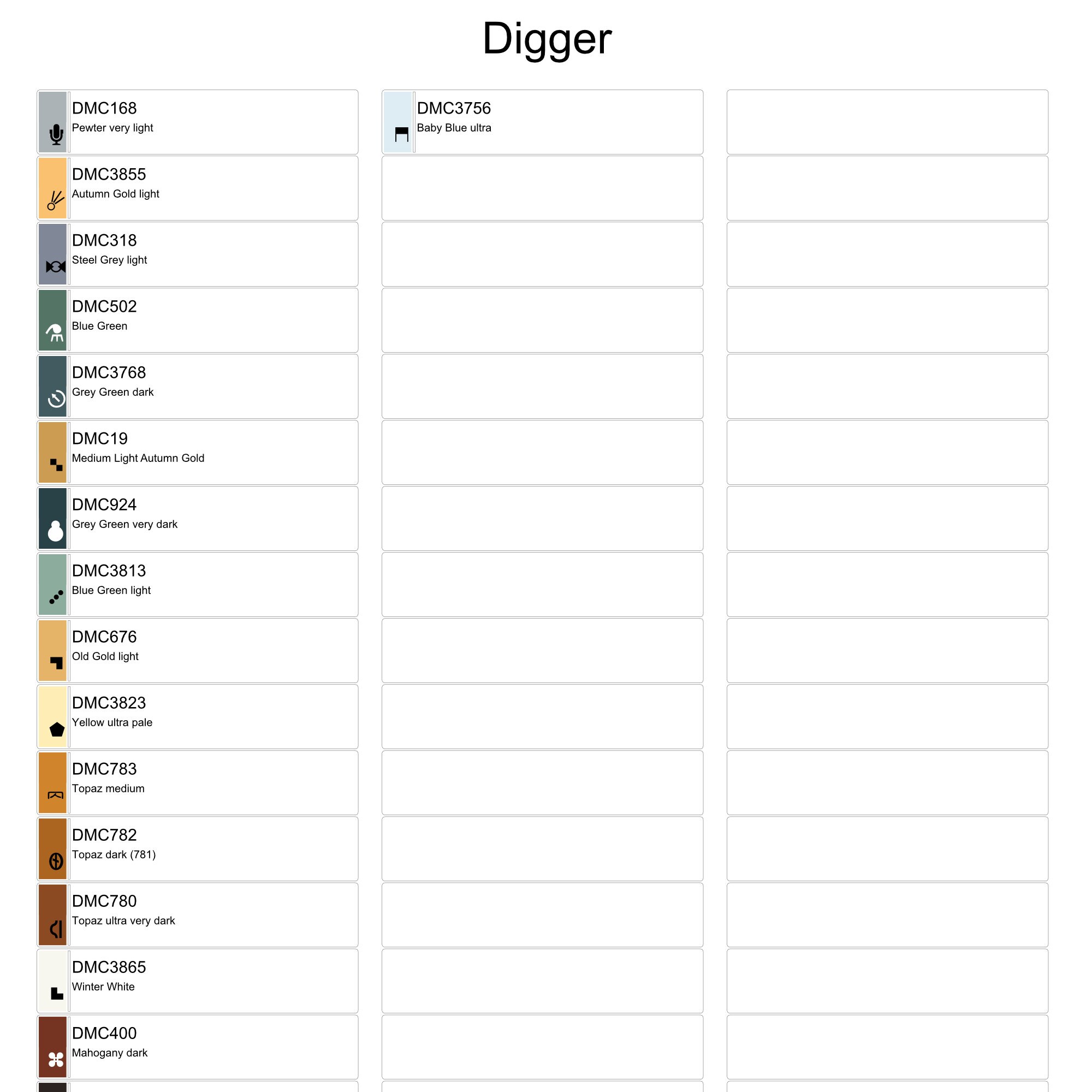 Digger Cross Stitch Pattern / Digger Construction Vehicle PDF Cross ...