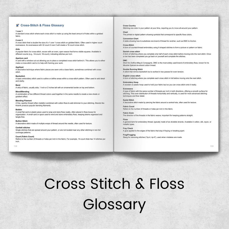 Floss Conversion Charts 2025 Ebook, Comprehensive DMC Cross-brand ...