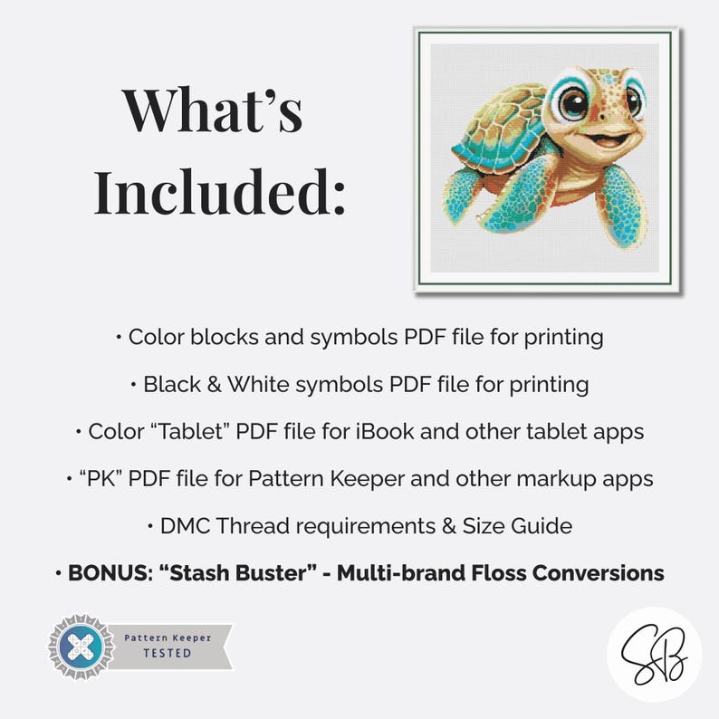Boy Sea Turtle Cross Stitch Pattern, Ocean Animal Nursery Embroidery ...