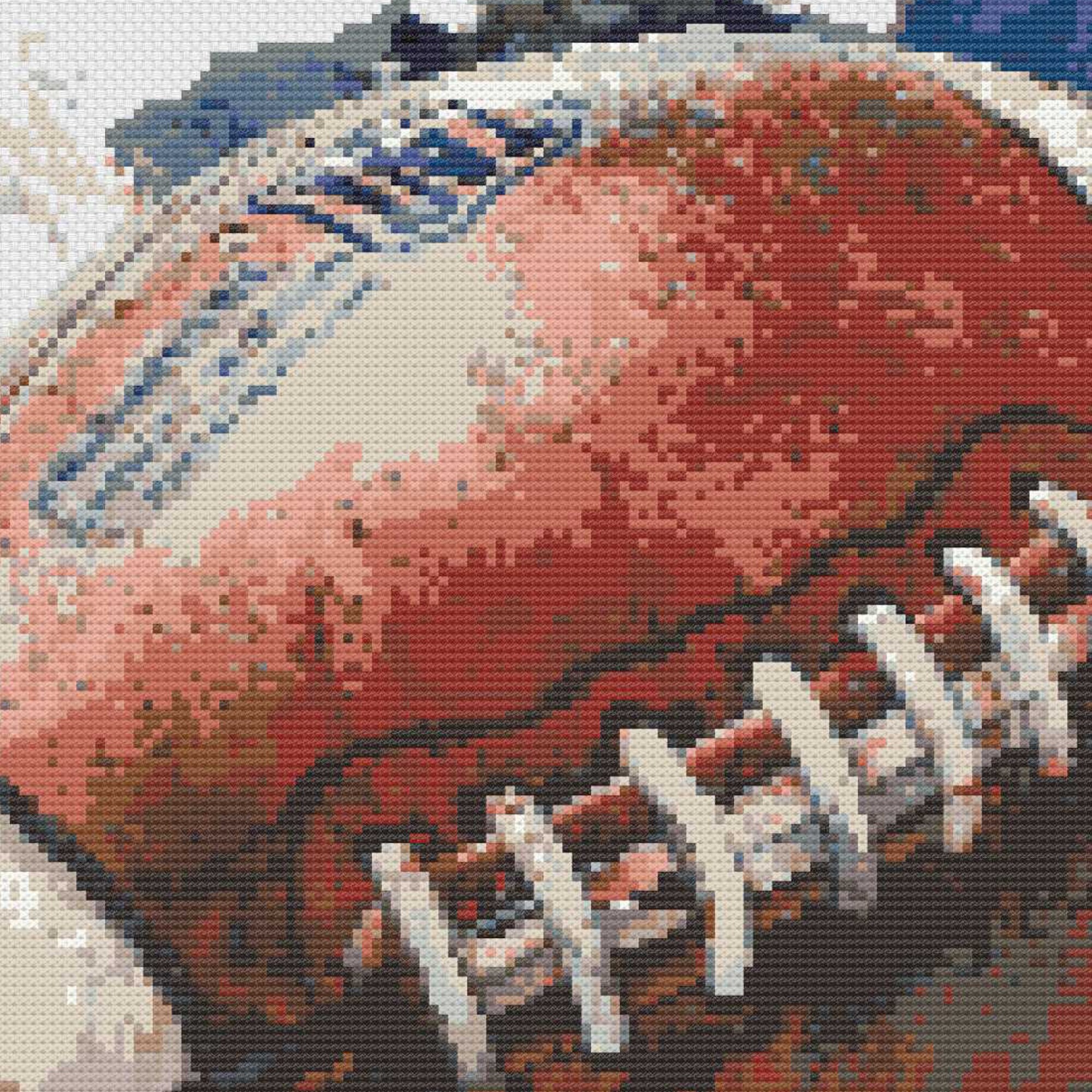 Watercolor Football Counted Cross Stitch PDF Pattern, Football Cross ...