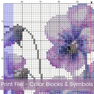 February Birth Month Flower Cross Stitch Pattern, Floral Embroidery Art ...