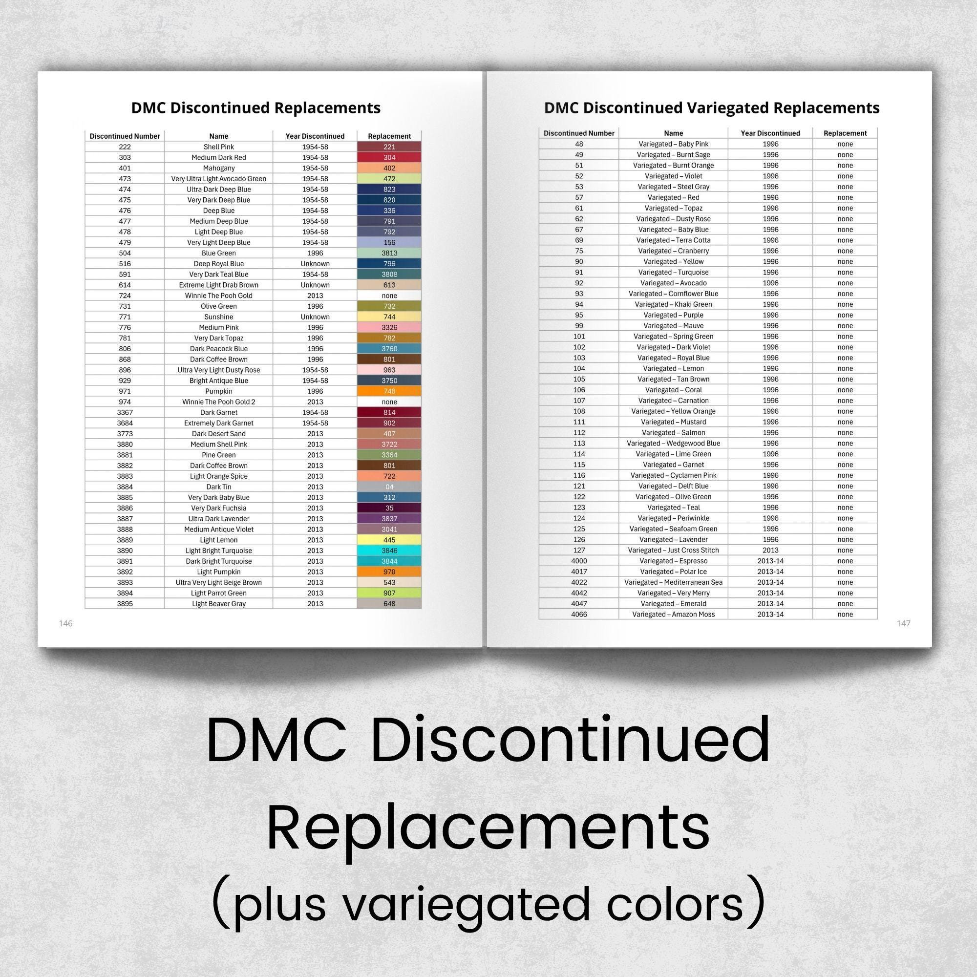 Floss Conversion Charts 2025 Ebook, Comprehensive DMC Cross-brand ...