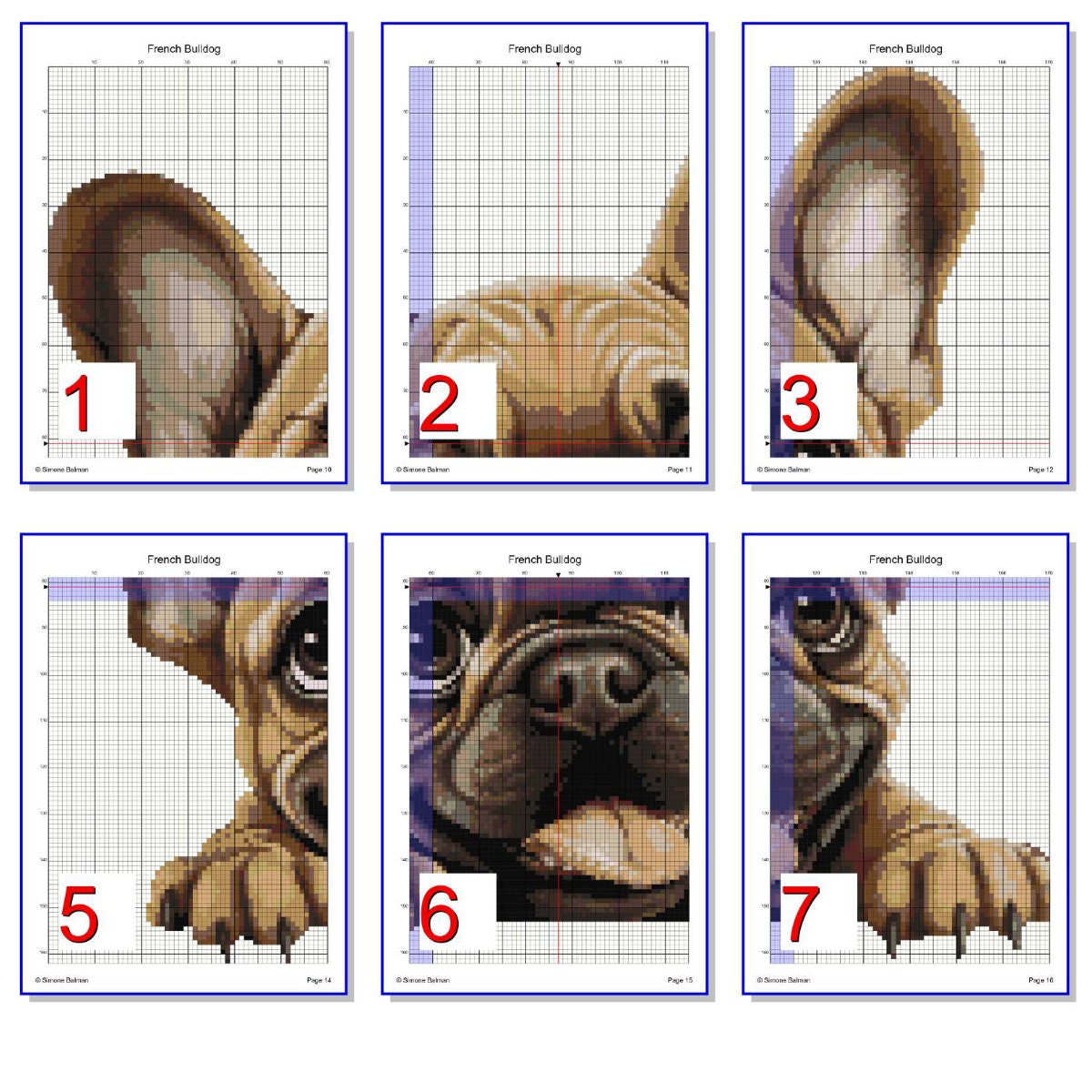 French Bulldog Cross Stitch Pattern / Peeking Frenchie Dog PDF Cross ...