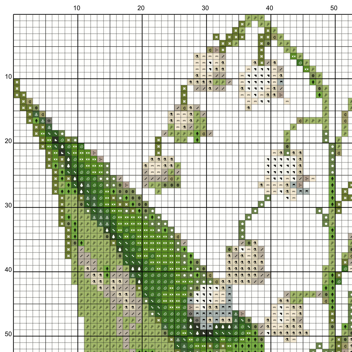 May Birth Month Flower Counted Cross Stitch Pattern, Lily-of-the-valley ...