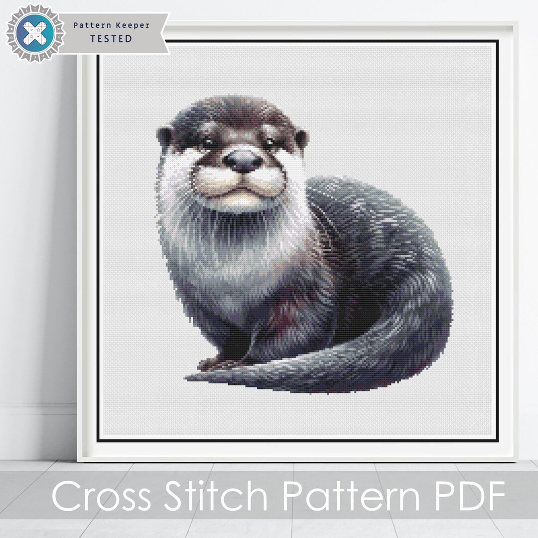Sea Otter Cross Stitch Pattern / Marine Life Sea Otter Digital PDF ...