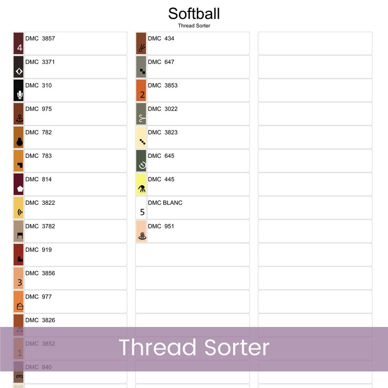 Softball Collage Cross Stitch Pattern, Sports Craft Design, Handmade ...