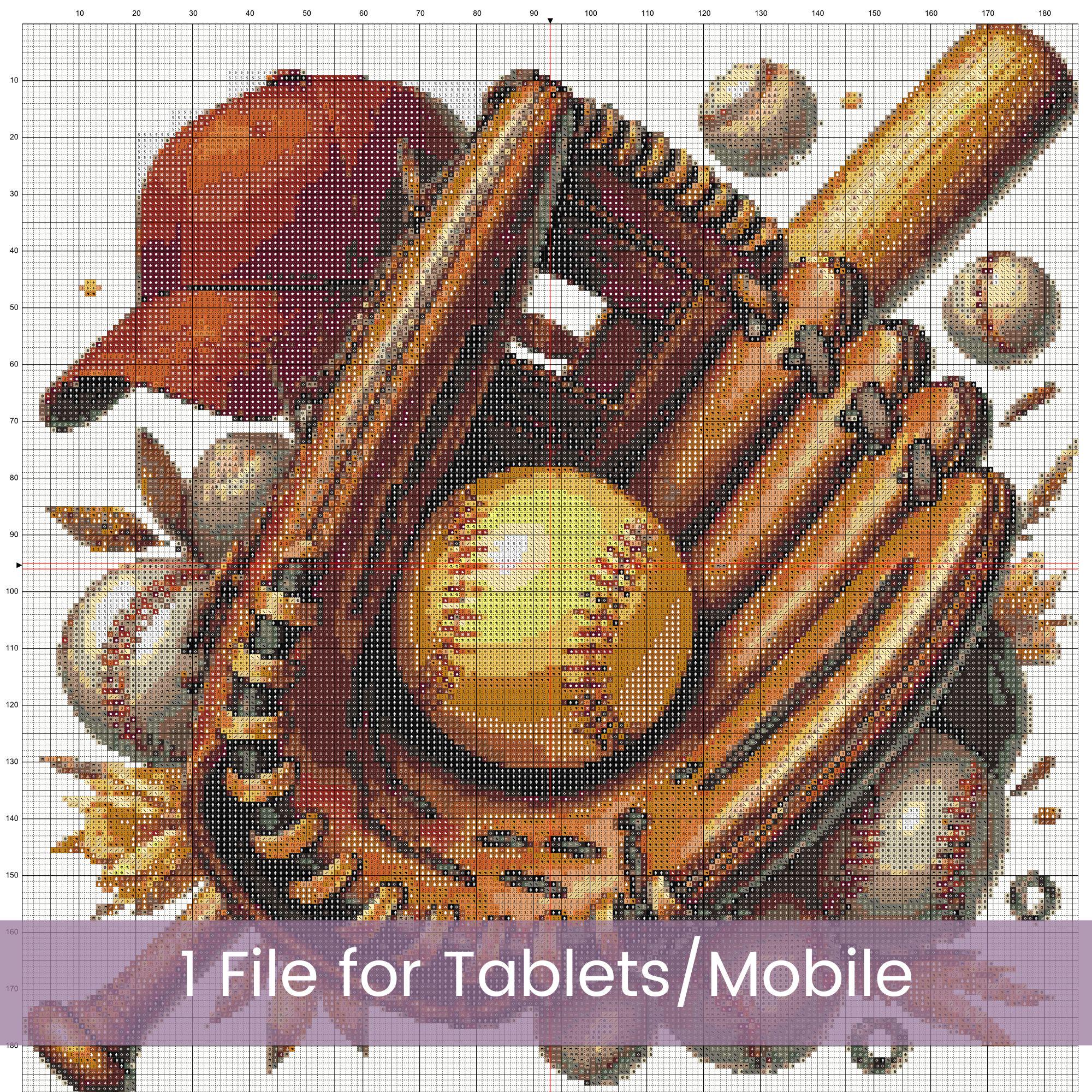 Softball Collage Cross Stitch Pattern, Sports Craft Design, Handmade ...