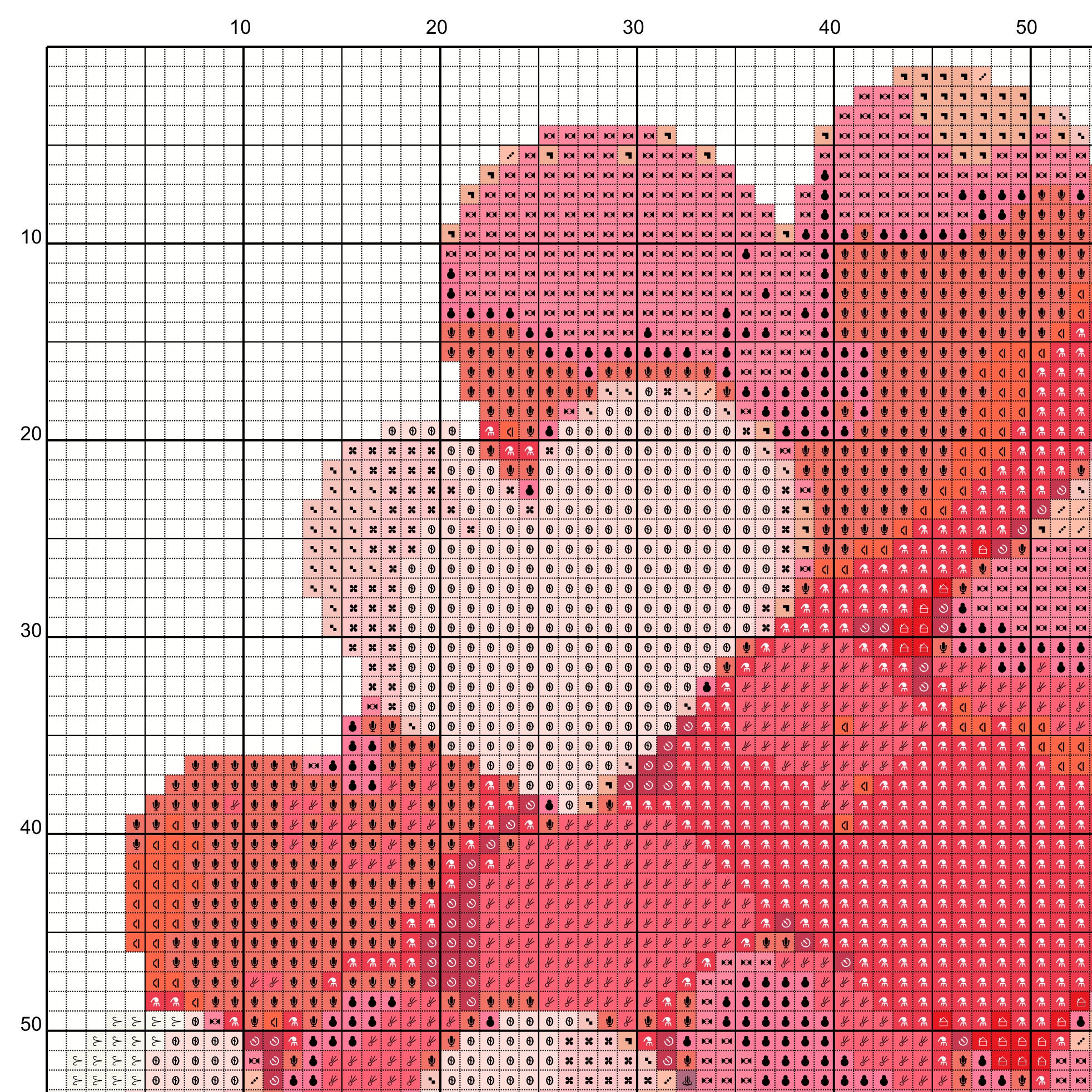 Hearts Heart Counted Cross Stitch PDF Pattern, Valentines Hearts Heart ...