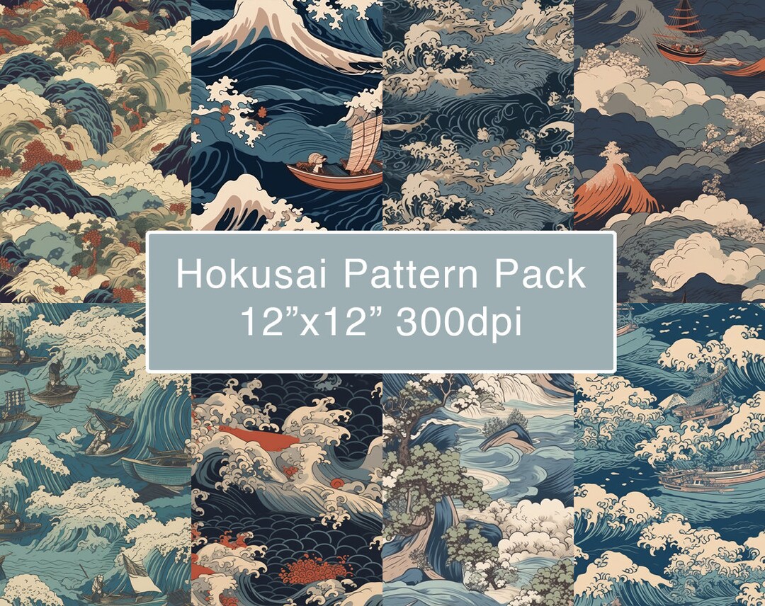 HOKUSAI One: Japanese Oil-painting Inspired Repeating Pattern ...