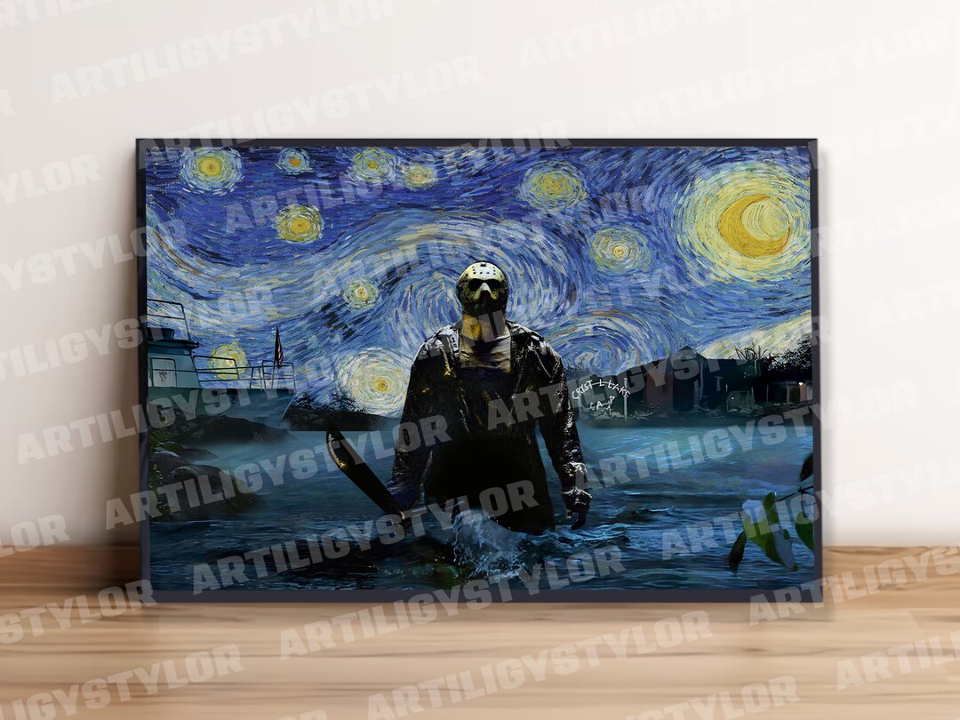 Movie Poster Jason Voorhee Poster Starry Night Poster - Etsy