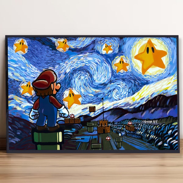 Mario Starry Night Van - Etsy
