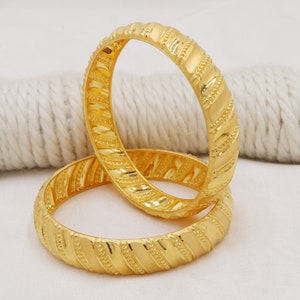 22kt 22k Gold Bangle Bracelet, Fine Gold Handmade Women Jewelry, Indian Jewellery, Gift, Real ...
