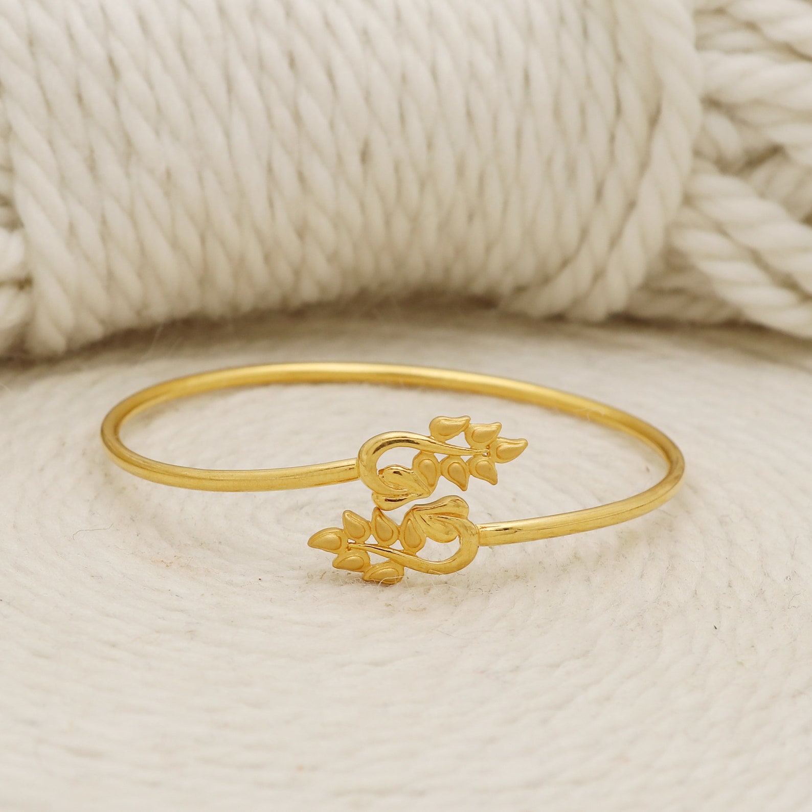 22k Gold Bangle Bracelet Fine Gold Handmade Women Jewelry - Etsy